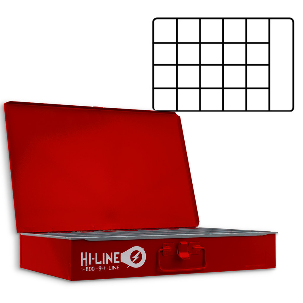 21 Compartments, Large Steel Parts Drawer - Hi-Line Inc.