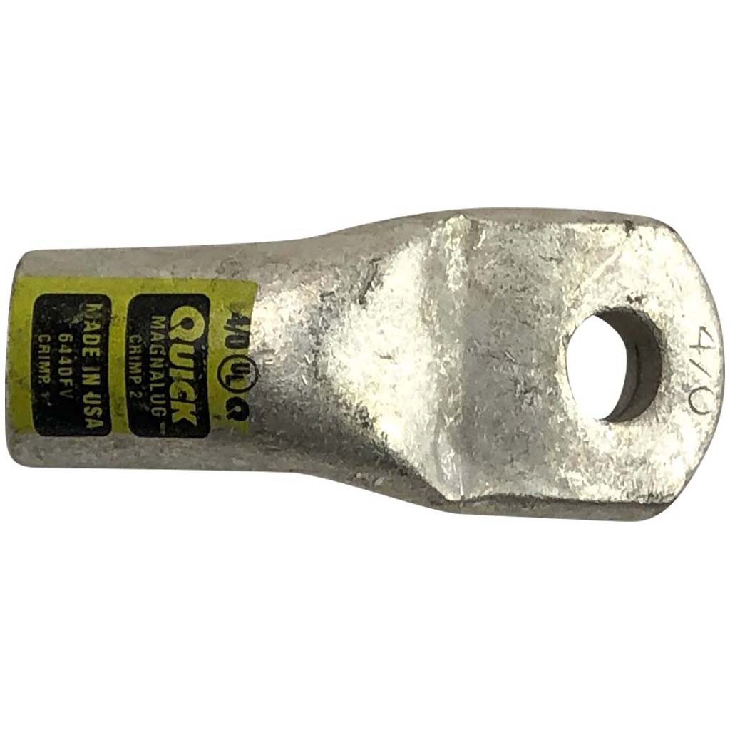 4/0 AWG, Yellow, 3/8" Stud Size, Heavy-Duty Magna Lug 45,Cable Lug - Hi ...