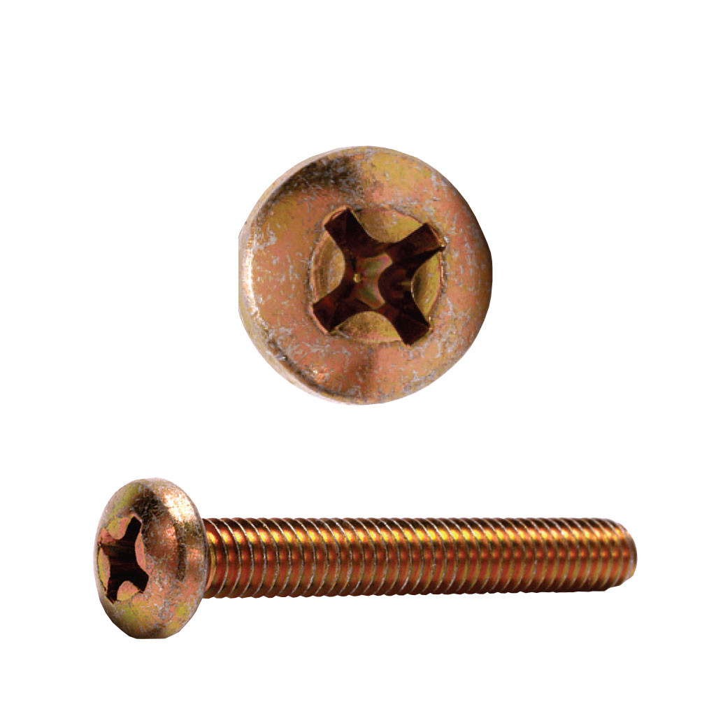 #8-32 x 1/2" Phillips Pan Head Non-Structural Machine Screw, Cadmium ...
