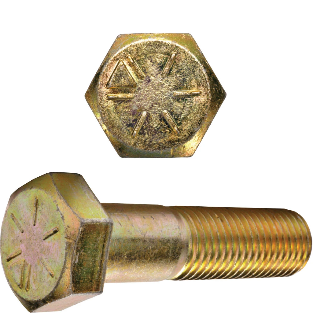 1/2 in-13 x 3" Cap Screw, Yellow Zinc Finish - Hi-Line Inc.