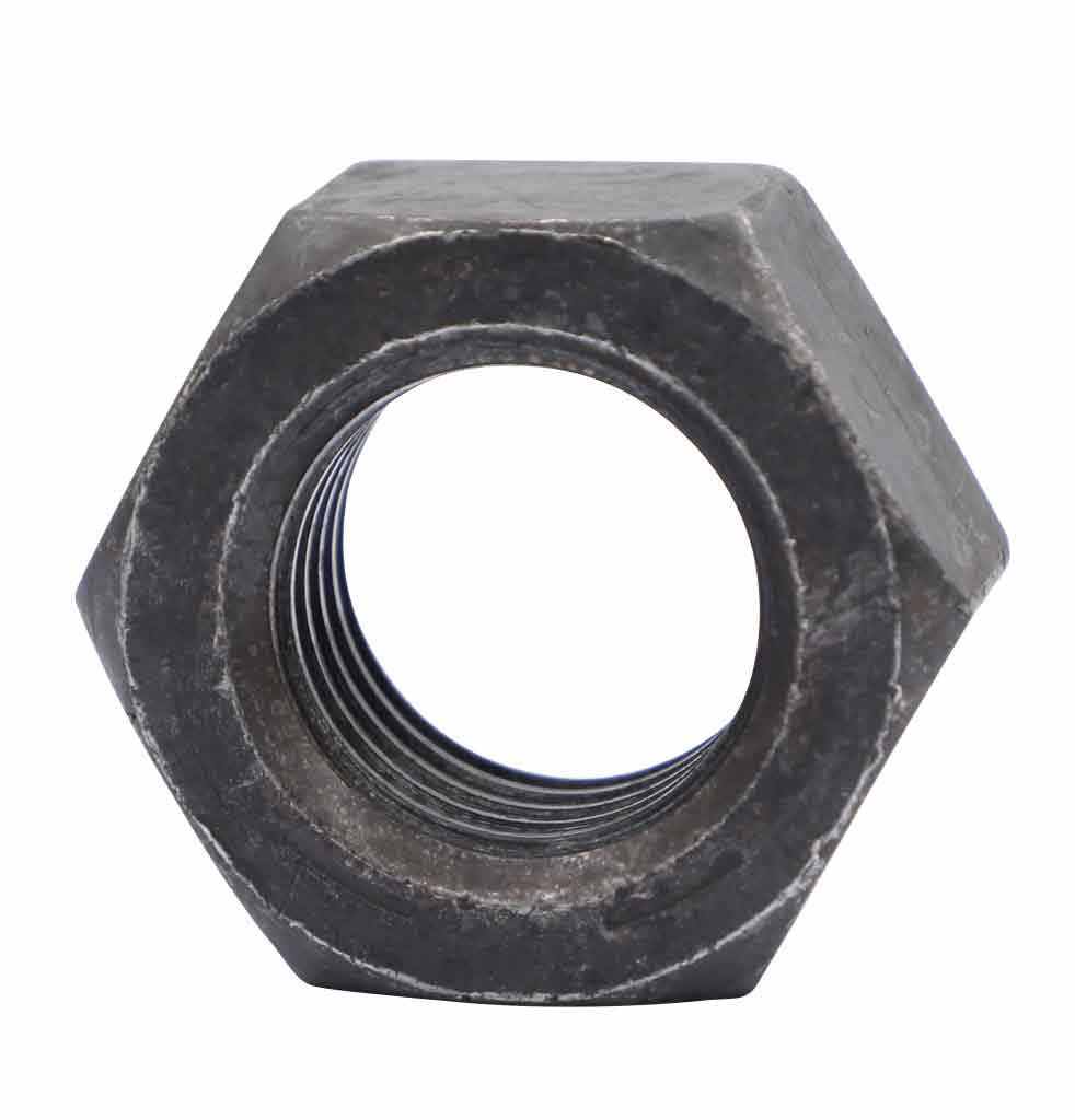 1"-8 Hex Nut, Black Plain Finish - Hi-Line Inc.