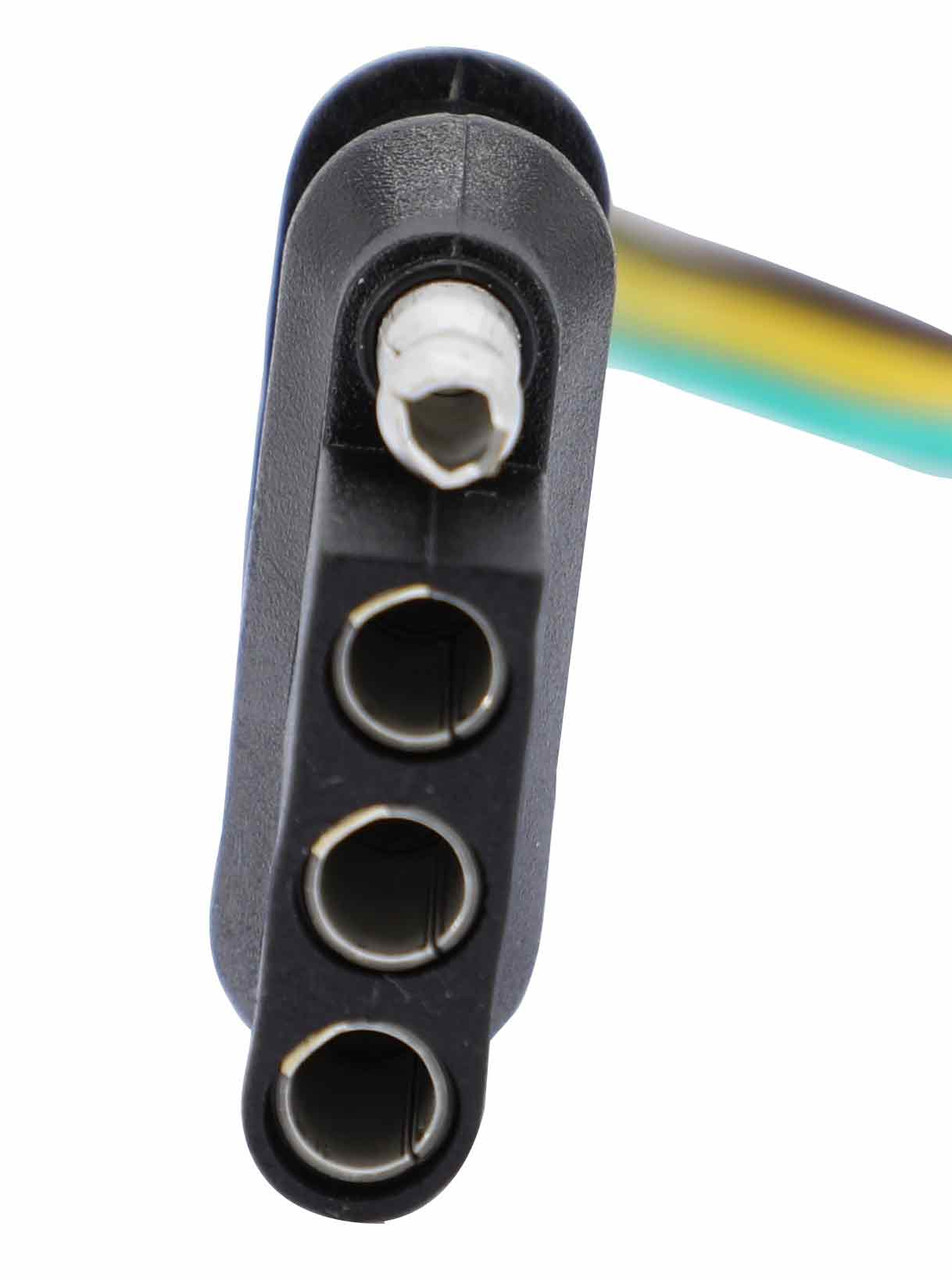 4 Way Molded Trailer Connector, Flat with 48" Lead Wires - Hi-Line Inc.