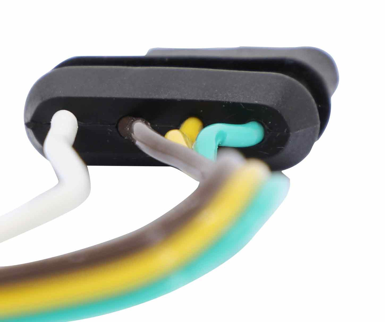 4 Way Molded Trailer Connector, Flat with 48" Lead Wires - Hi-Line Inc.