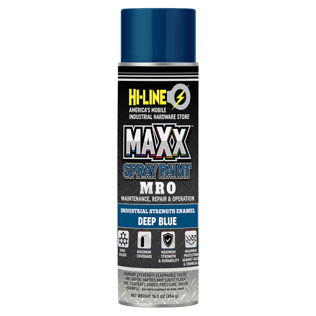 Maxx Spray Paint MRO Enamel, Gloss Navy Blue - Hi-Line Inc.
