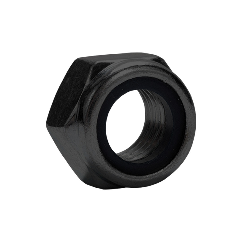 M5-.80 Nylon Insert Lock Nut, Black Oxide - Hi-Line Inc.