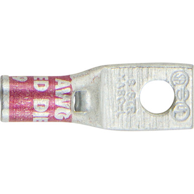 8 AWG, One Hole, #8-10 Standard Barrel, Copper Industrial Lugs - Red ...