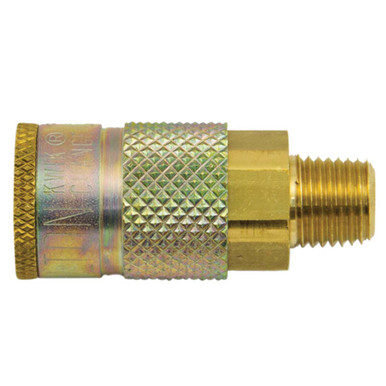 T Style Coupler - 3/8" NTP Male - Plated Steel - Hi-Line Inc.