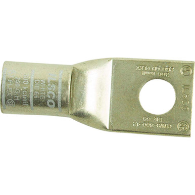 300 MCM, Single Hole, 1/2" Stud, (White) Copper Industrial Lugs - Short ...
