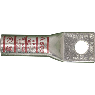 350 MCM, Single Hole, 1/2" Stud, (Red) Copper Industrial Lugs - Hi-Line ...