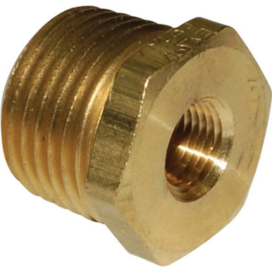 1/2" MPT x 1/8" FPT, Brass Pipe Bushing - 3220X8X2 - Hi-Line Inc.