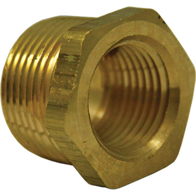 3/4 MPT x 1/2" FPT, Brass Pipe Bushing - 3220X12X8 - Hi-Line Inc.