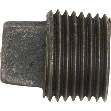 1/2" Square Head Plug, Sch. 40 Black Pipe Fitting, Class 150 - BP10012 ...