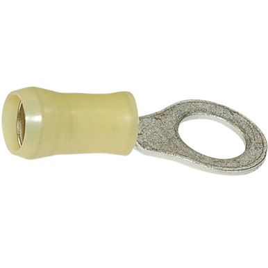12-10 AWG, 5/16" Stud Size, Ring Terminal, Nylon Insulation - Hi-Line Inc.