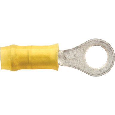 26-24 AWG, #4 Stud Size, Ring Terminal, Nylon Insulation - Hi-Line Inc.