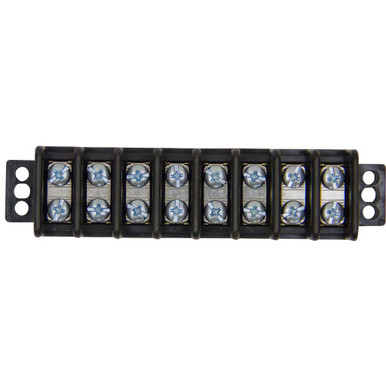 8 Poles, 30 Amp Double Row Terminal Block - #8-32 Screw - Hi-Line Inc.