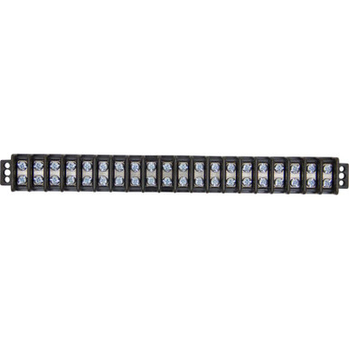 20 Poles, 30 Amp Double Row Terminal Block - #8-32 Screw - Hi-Line Inc.