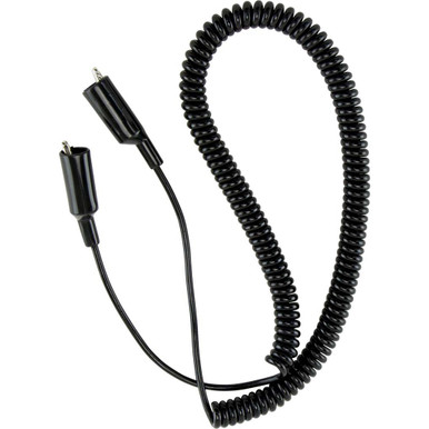 Black Coiled Test Lead with Alligator Clip - Hi-Line Inc.