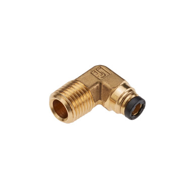 5/32" Rigid 90° Elbow With 1/16" Male NPT Threads D.O.T. Brass Push To ...