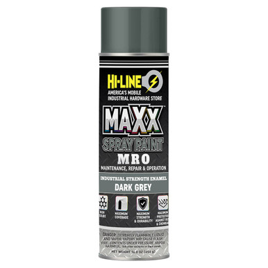 Maxx Spray Paint MRO Enamel, Machinery Dark Gray - Hi-Line Inc.
