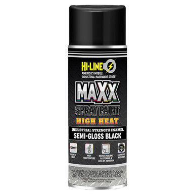 Maxx Spray Paint Hi-Heat Resistant, Black - Hi-Line Inc.
