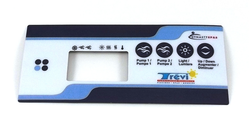 11937- OVERLAY, K-19, IN.XE, 2 PUMP, TREVI LOGO - HotTubStuff