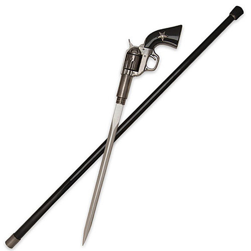Sword Cane - American Revolver Pistol Handle - Edge Import