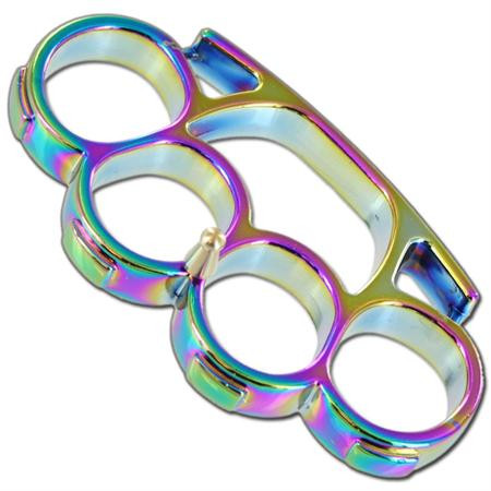 Iron Fist Knuckleduster Paperweight Buckle Titanium - Edge Import