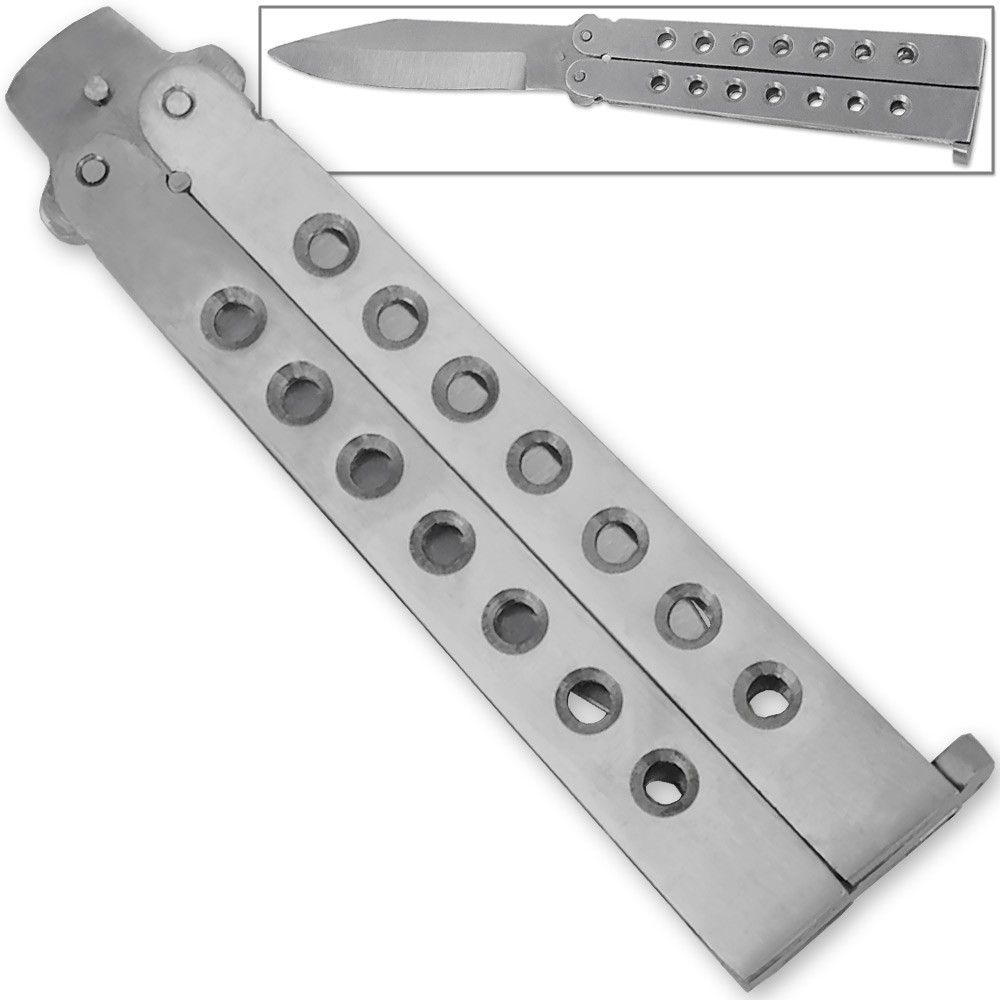 Handmade Balisong Practice Flipper Butterfly Knife ALL STEEL Tooled by ...