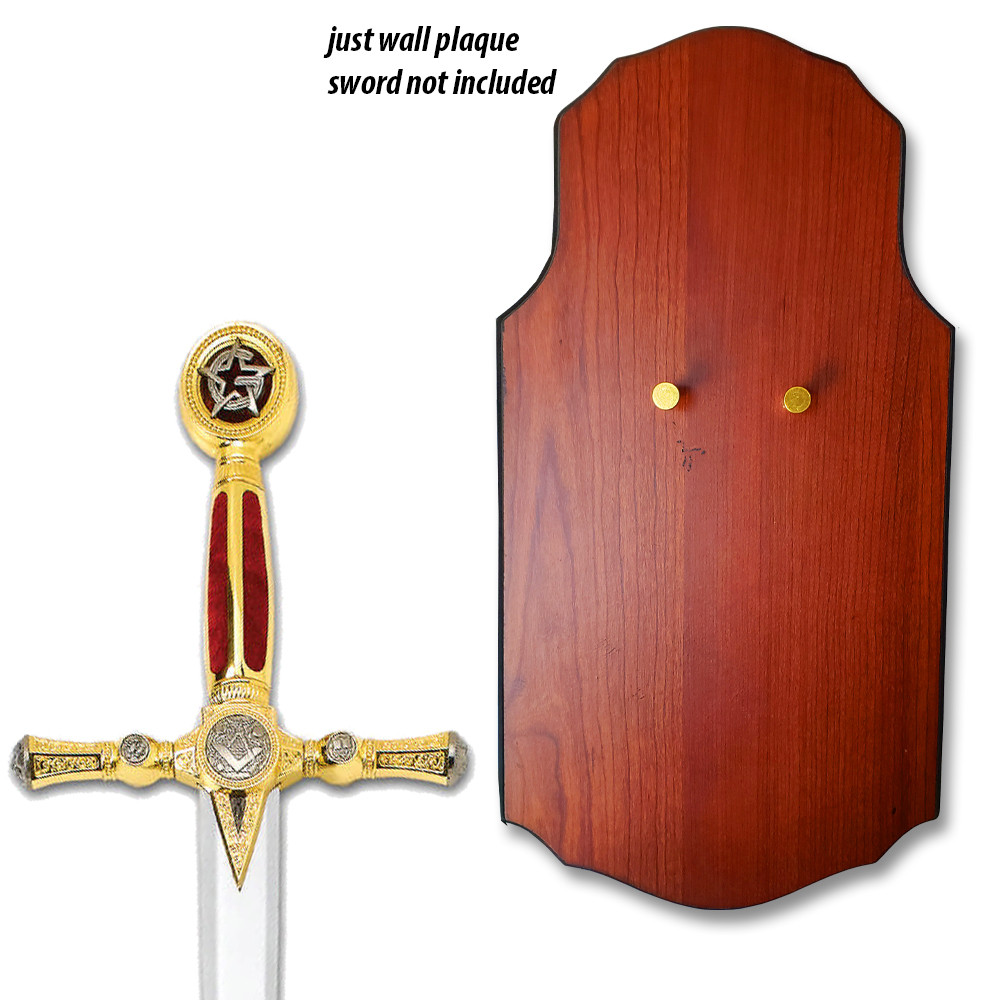 Hardwood Universal Sword Wall Plaque Full Size - Edge Import