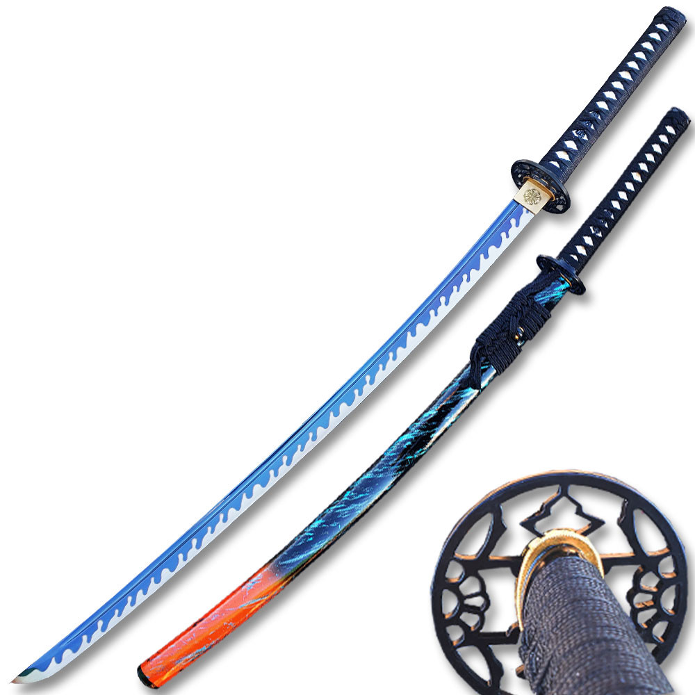 MOSHIRO 65Mn Spring Steel Hand Forge Katana Sword 2 Toned Unique ...