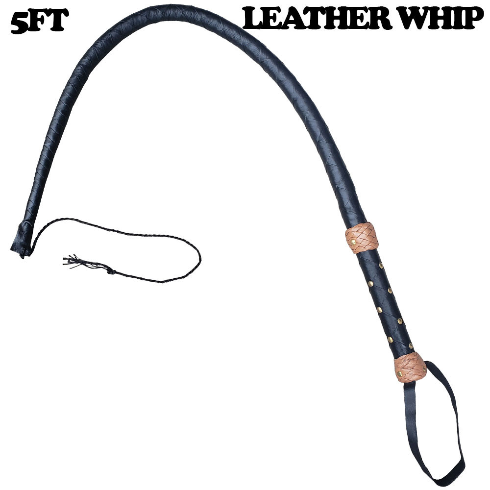 Hand Made Leather Bull Whip Hunter 5FT - Edge Import