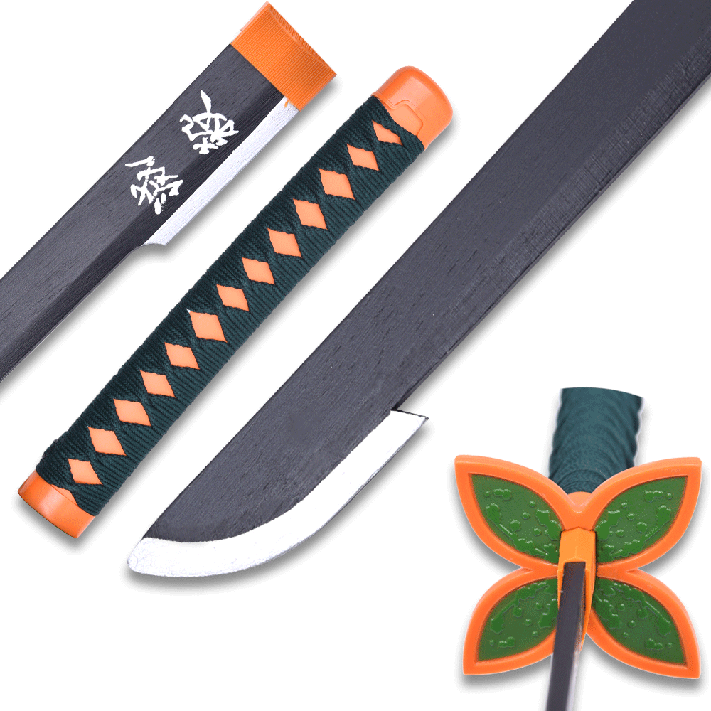 DEMON SLAYER - Blazing S. Fantasy Wood Samurai Sword Replica Demon ...