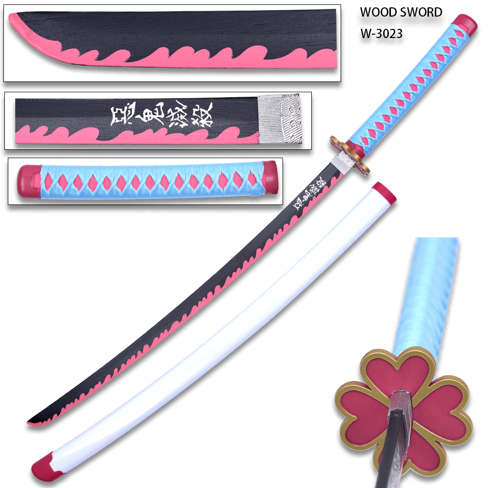 Demon Slayer Mitsuri Kanroji Slayer Anime Wood Sword Katana W Plastic