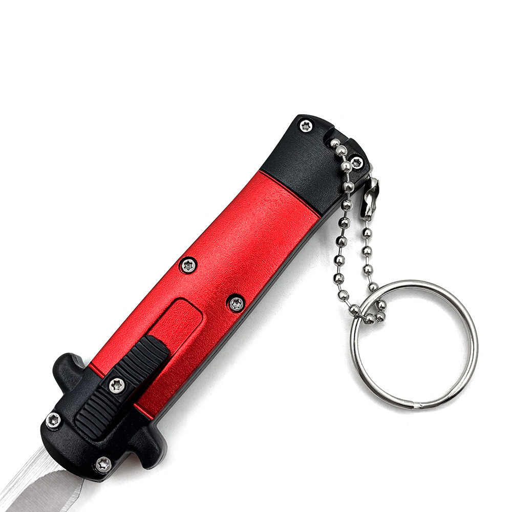 Mini Red Key Chain OTF Knife Drop Point - Edge Import