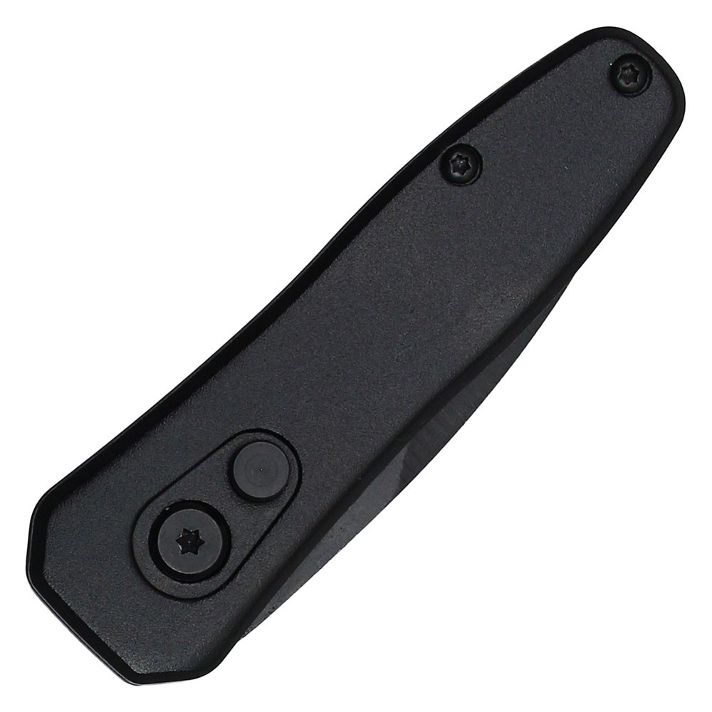 Black Push Button Legal Auto Knife (Black) - Edge Import