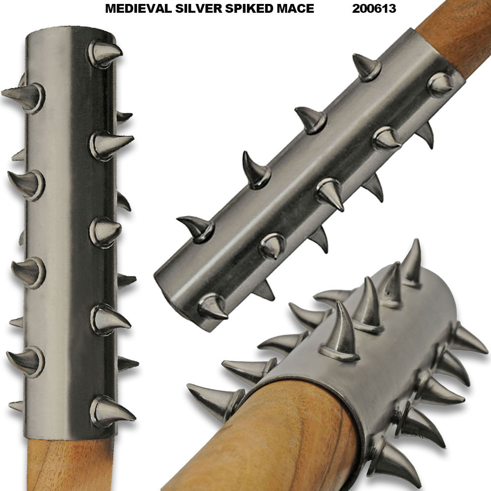 29" SILVER SPIKED MACE