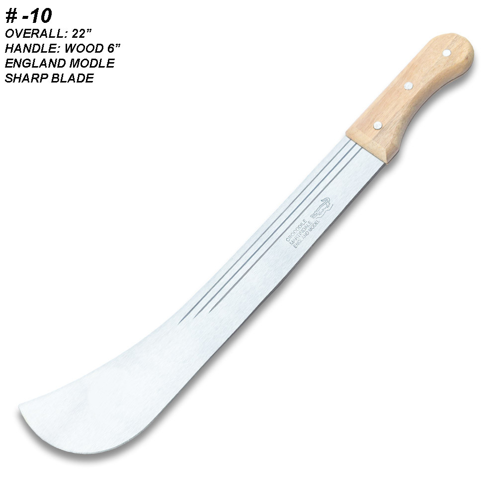 Crocodile Machete England Model with Black Sheath - Edge Import