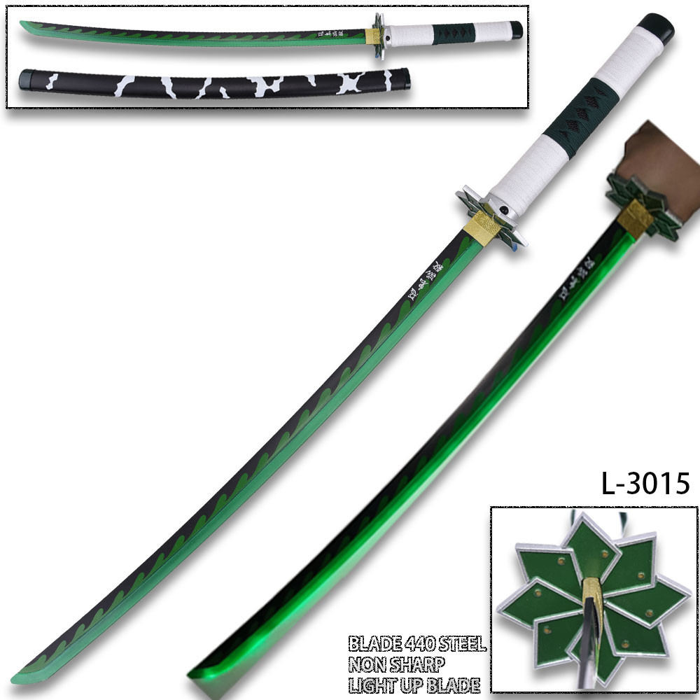 Demon Slayer -Sanemi Shinazugawa Green Nichirin Sword LED Light-Up ...