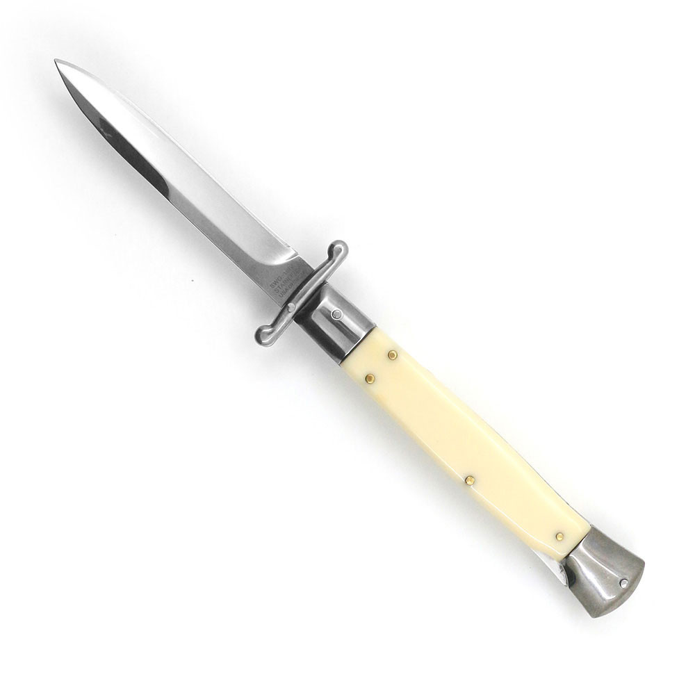 10" Ivory Milano Italian Style Swinguard Stiletto Knife - Edge Import