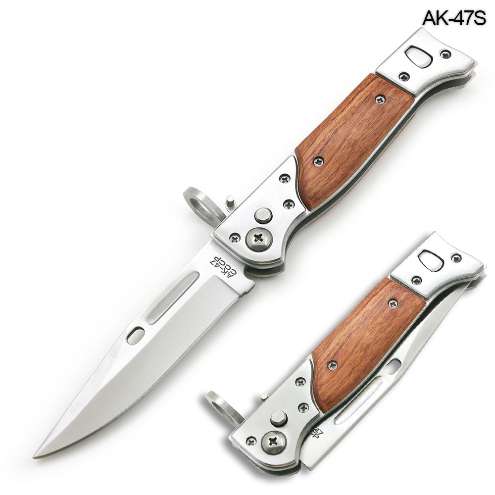 8.5" World War II Bayonet Auto Knife Push Button Drop Point Blade ...