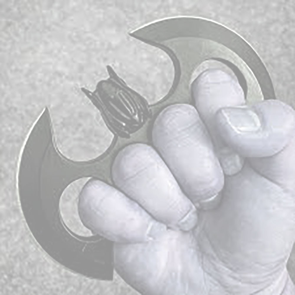 Bat Throwing Knuckle Black 4 Finger Ring - Edge Import