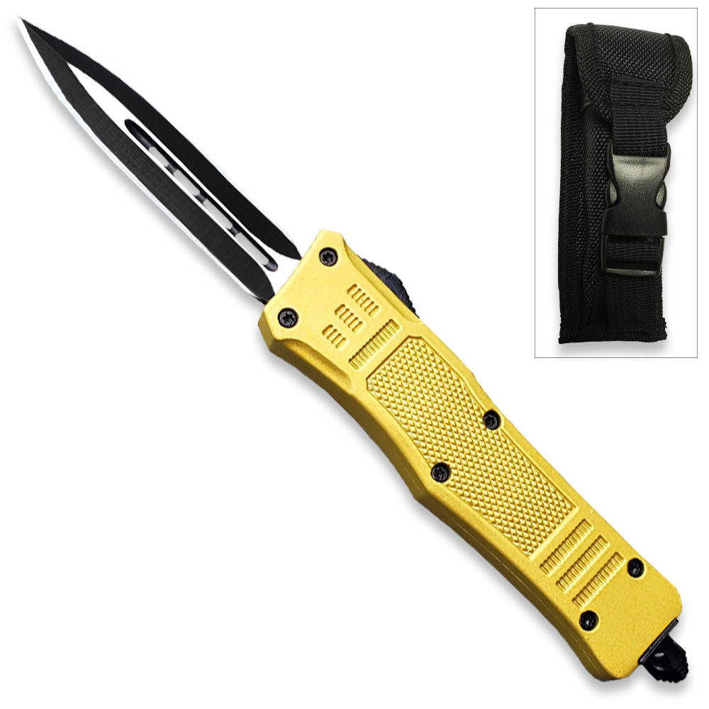 Yellow Edition Legacy Edge OTF Knife Double Edge Blade - Edge Import