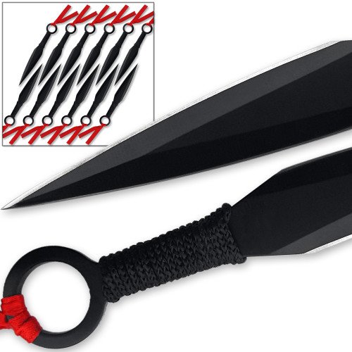 Stealthy Dozen Throwing Knives 12pcs SHARP Precision Balance Red - Edge ...