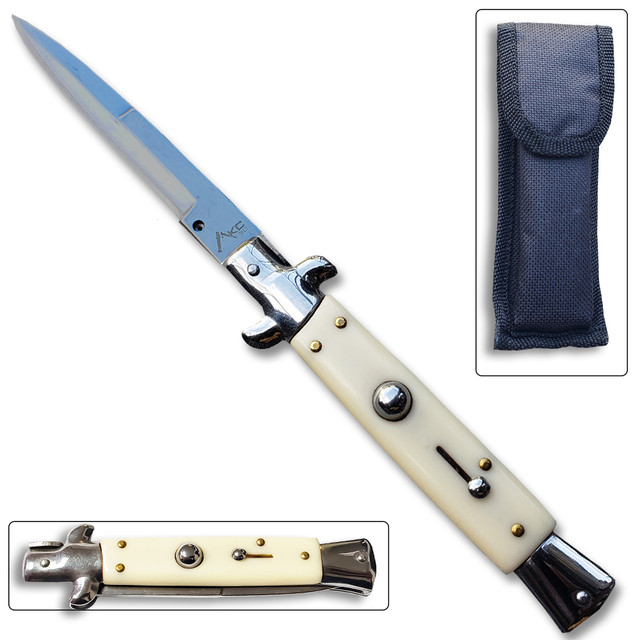 Italian Classic Stiletto Knife Ivory - Edge Import