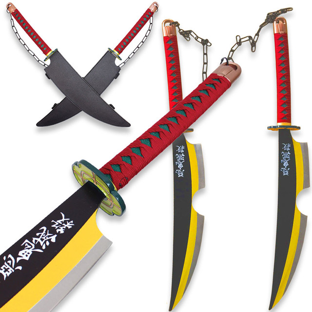 Kimetsu no Yaiba Demon Slayer Uzui Tengen Twin Swords (a set of two ...