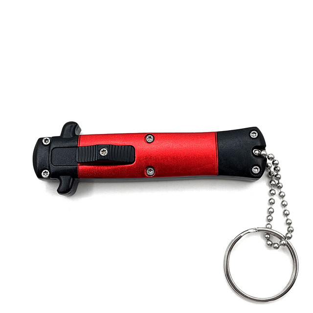 Mini Red Key Chain OTF Knife Double Edge Blade - Edge Import