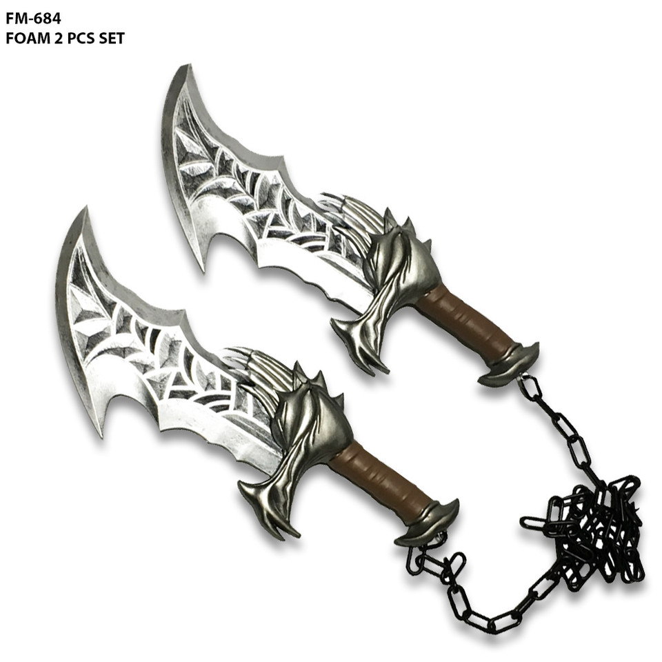 God Of War Kratos Twin Blades Of Chaos Foam 1:1 Scale Props Replica ...
