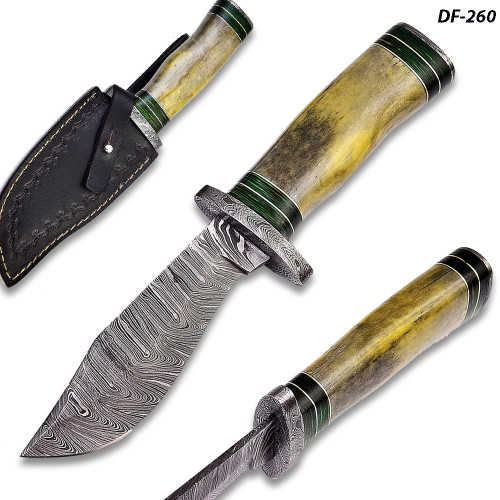 Crocodile Dundee Ranger Damascus Bolster Hand Forge Bone Handle - Edge ...