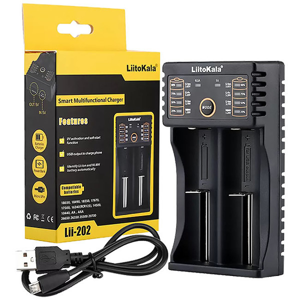 LiitoKala Lii-202 USB Battery Charger - CV Wholesale