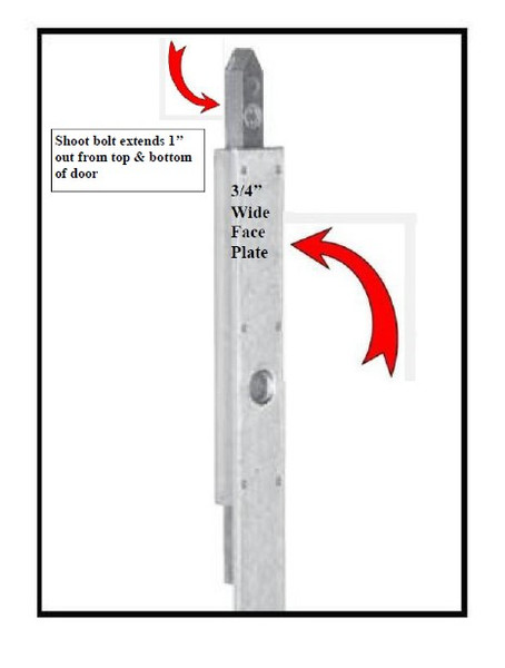 Hoppe 20mm(3/4'' faceplate) Shootbolt gear with (1)'' top & bottom ...